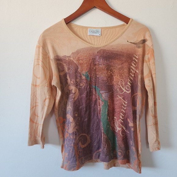 Cactus Bay | Tops | Womens Y2k Cactus Bay M All Over Print Aop Tourist ...